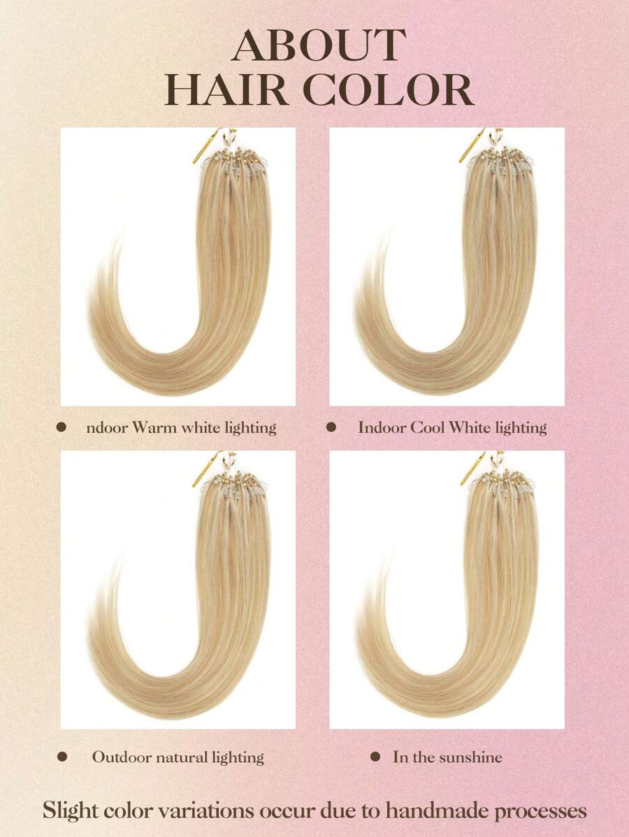 Micro Link Real Human Hair Hair Extensions Nature Black Straight ...