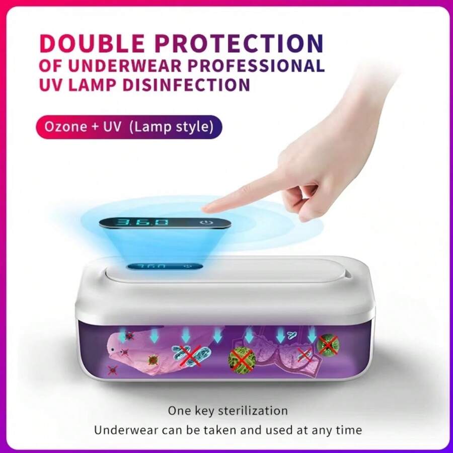 TOEDO UV Sterilizer Box For Nail Tools 2 In 1 With Removable UV Light Sanitizer Wand Portable ...