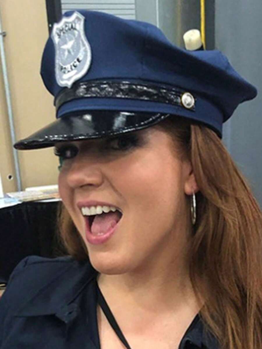 1pc Adult Police Hat, Eight-Sided Flat Top Cap, Funny Role-Playing Prop ...