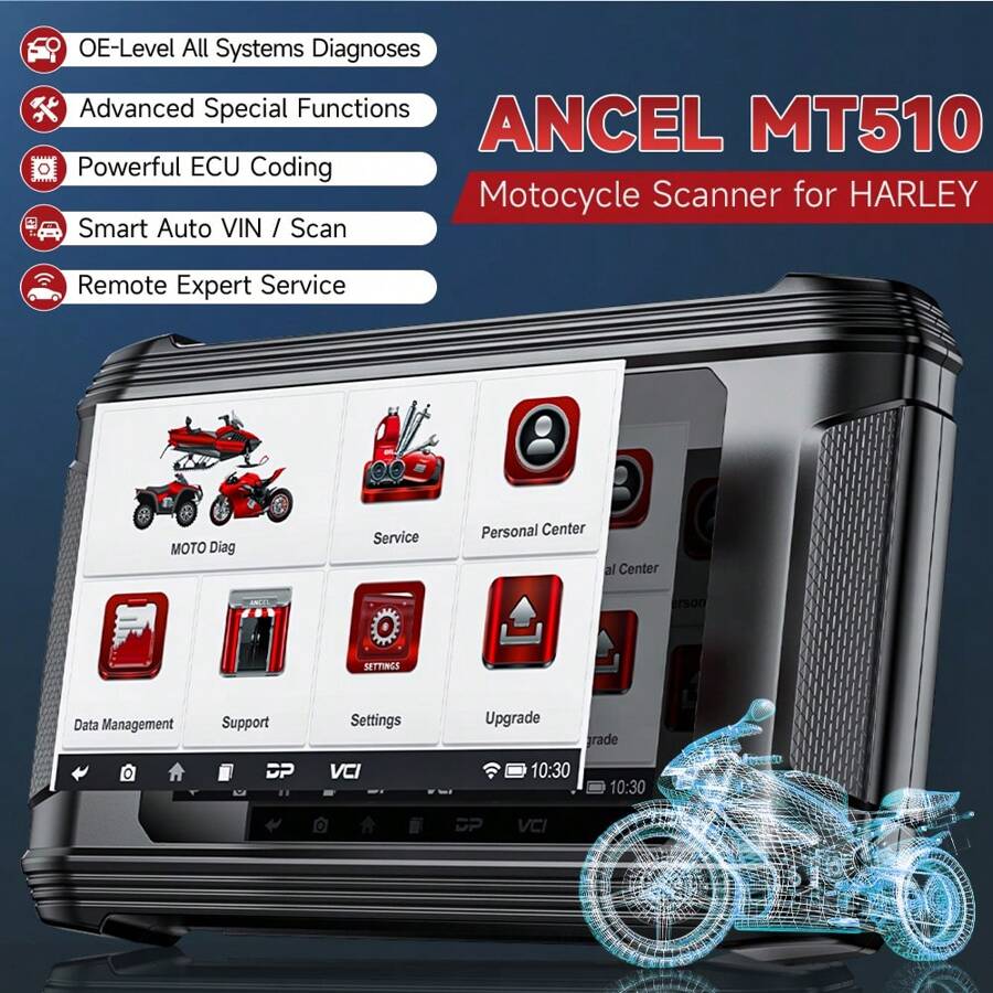 ANCEL MT510 Motorcycle OBD2 Scanner Diagnostic Tool Full System | SHEIN USA