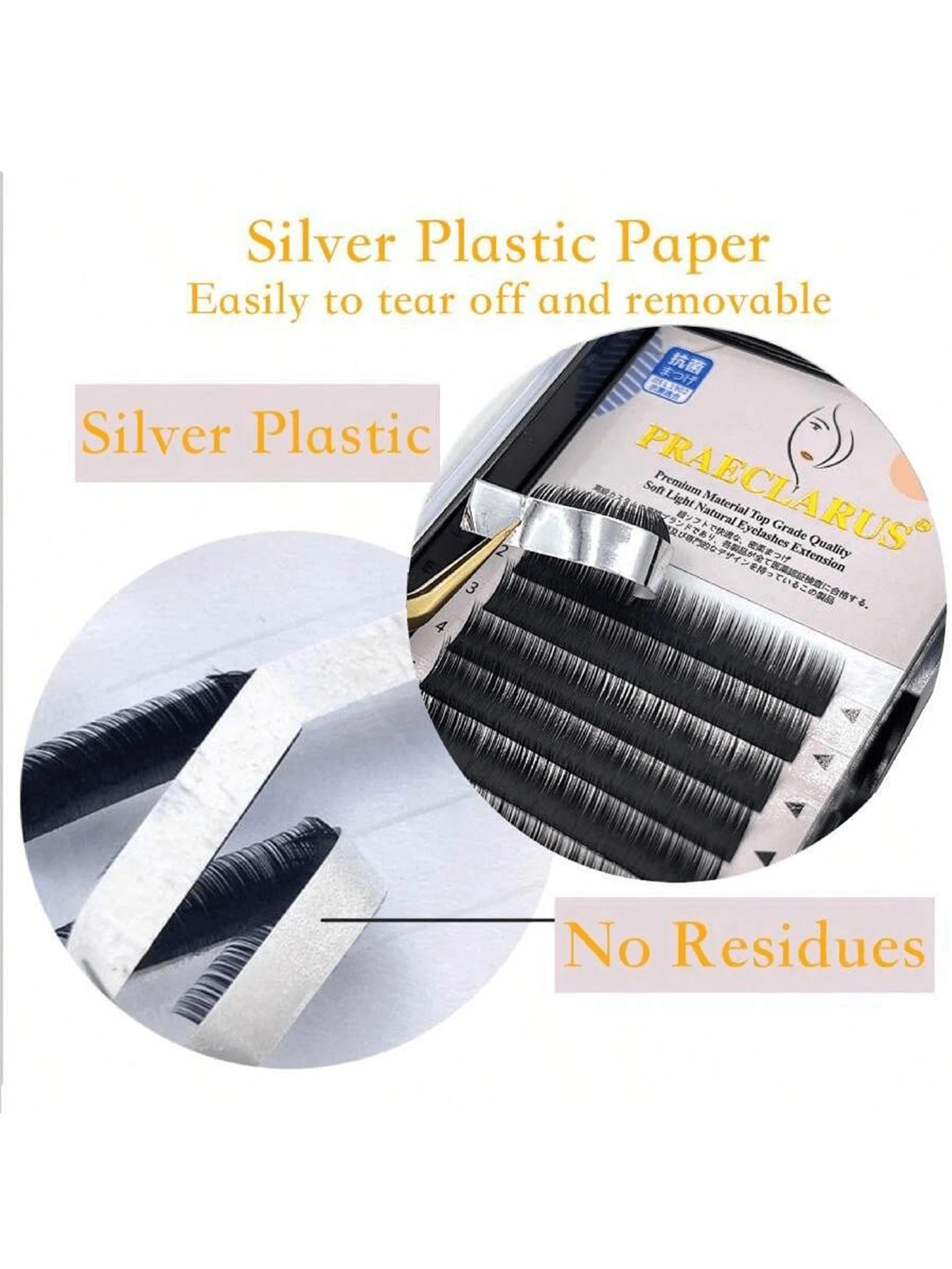 12Rows PRAECLARUS Lower Eyelash Extension Thickness0.10mm Bottom Lash ...