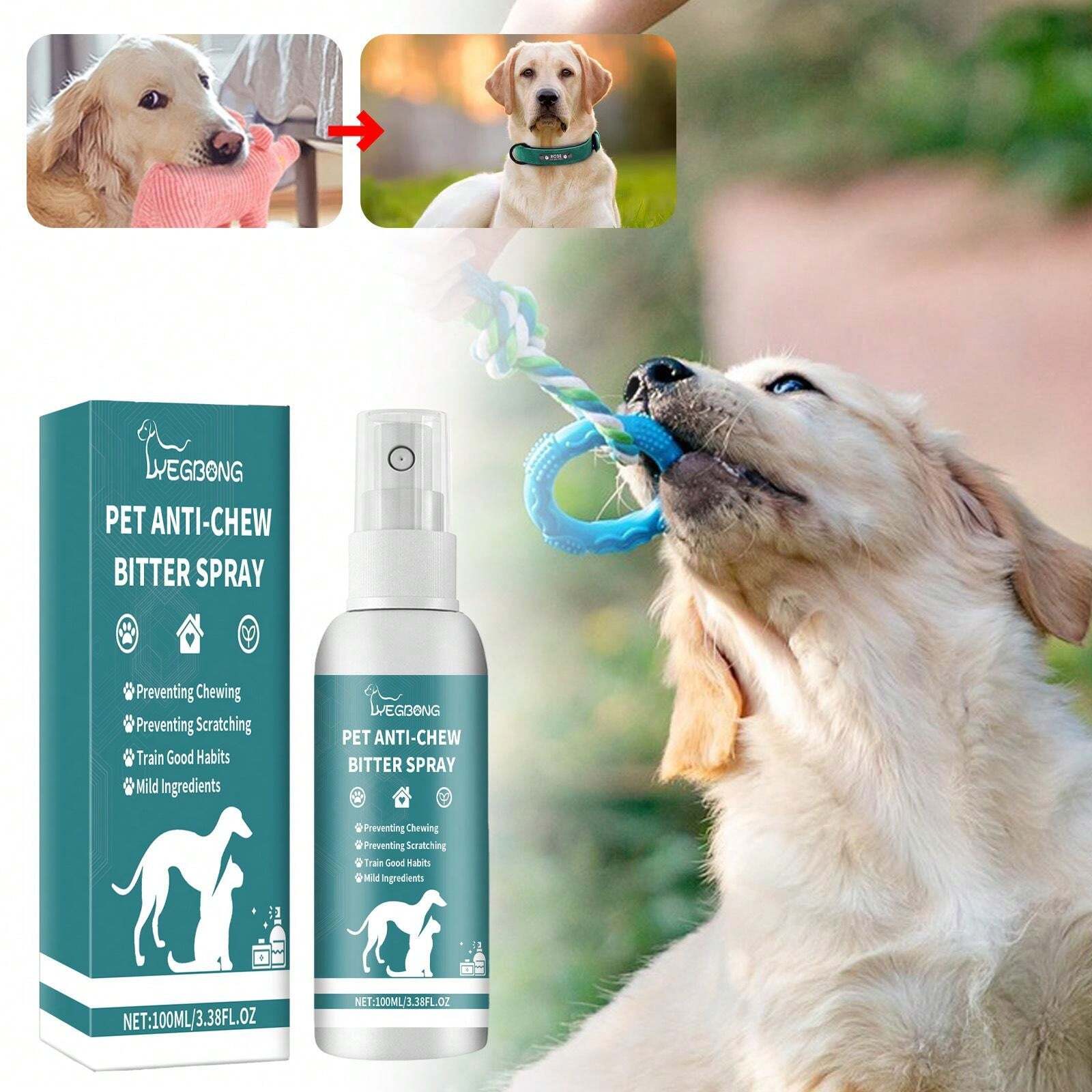 Spray Corretivo para Mastigar de 100ml da Yegbong para Prevenir Gatos e ...