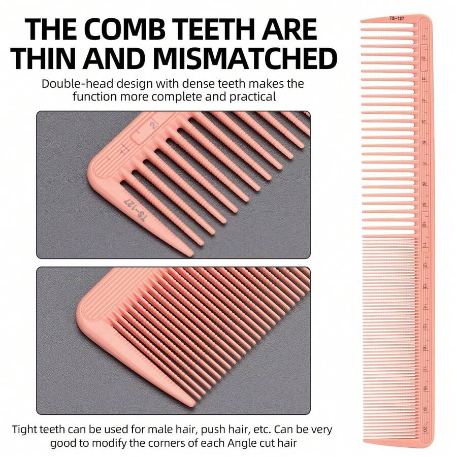Hairstylist Green Marked Pointed Tail Comb, Two-Way Use For Haircut ...
