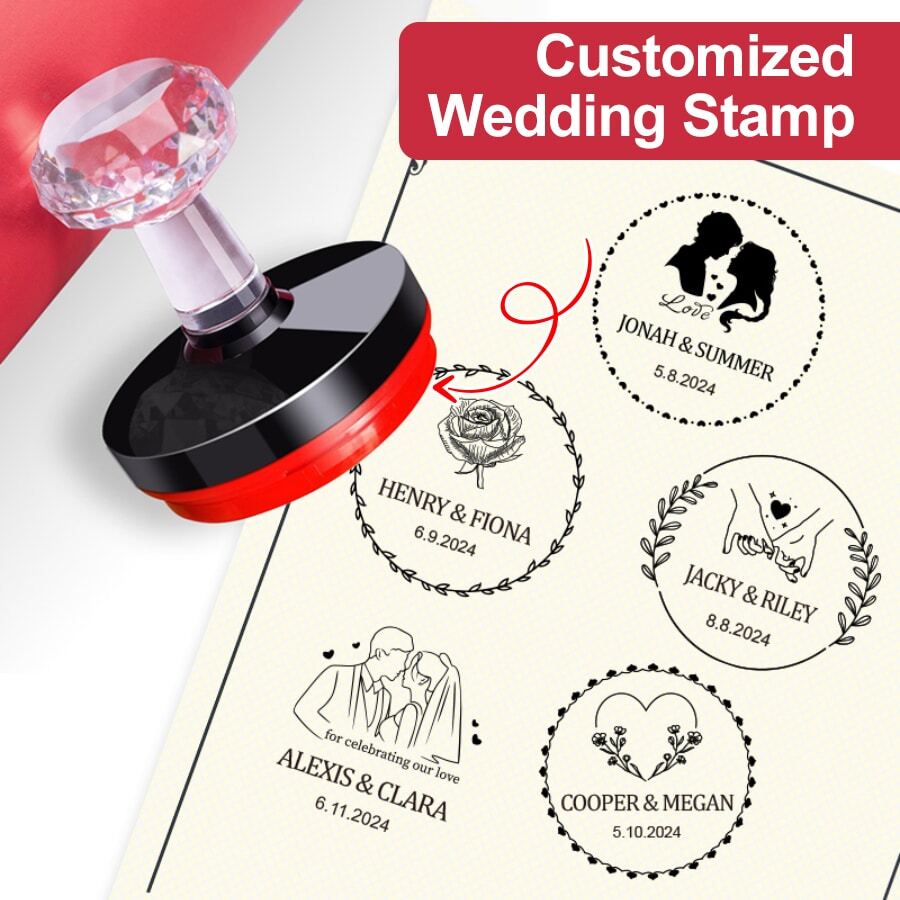 Personalized Wedding Stamp For Couples-Customizable With Names And ...
