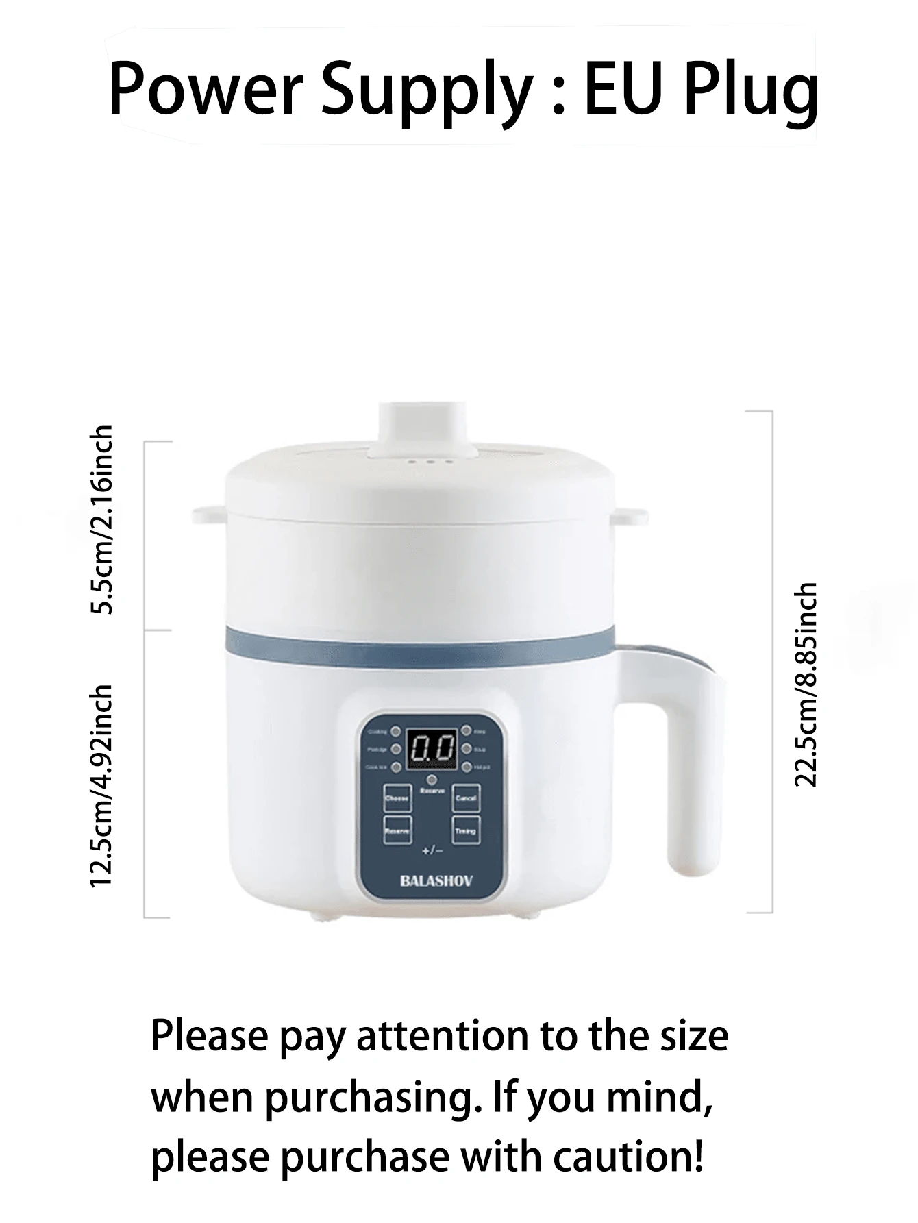 Multifunctional mini rice cooker, 6 cooking modes, can be scheduled ...