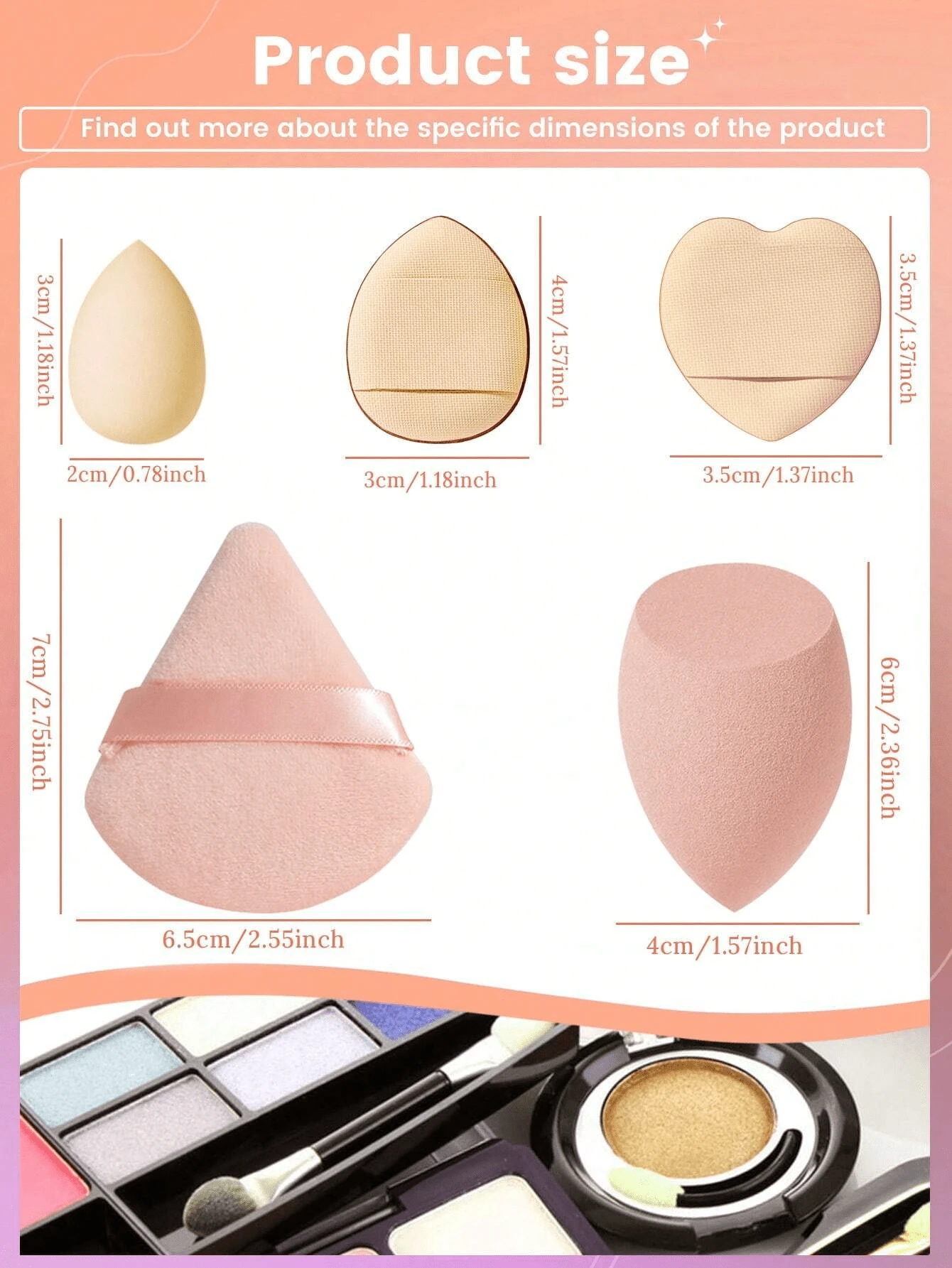 Set de 19 en 1 de esponjas de maquillaje, que incluye: 9 unidades de ...