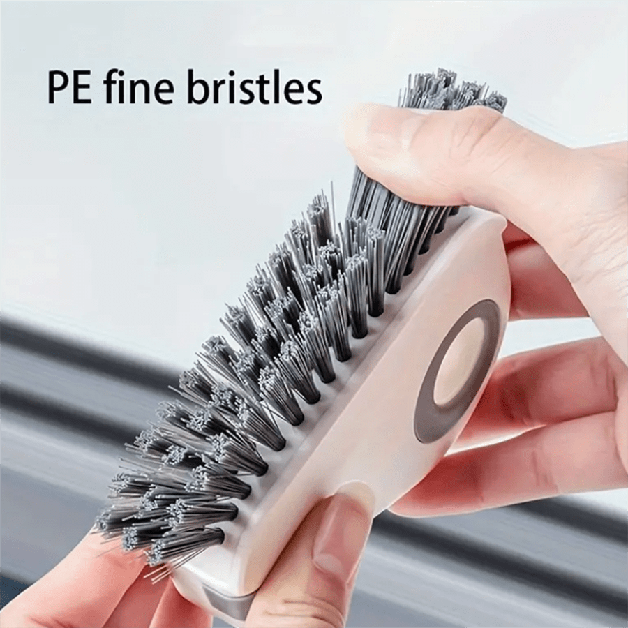 2-In-1 Window Track & Grout Cleaning Brush - Hard Bristle Handheld ...