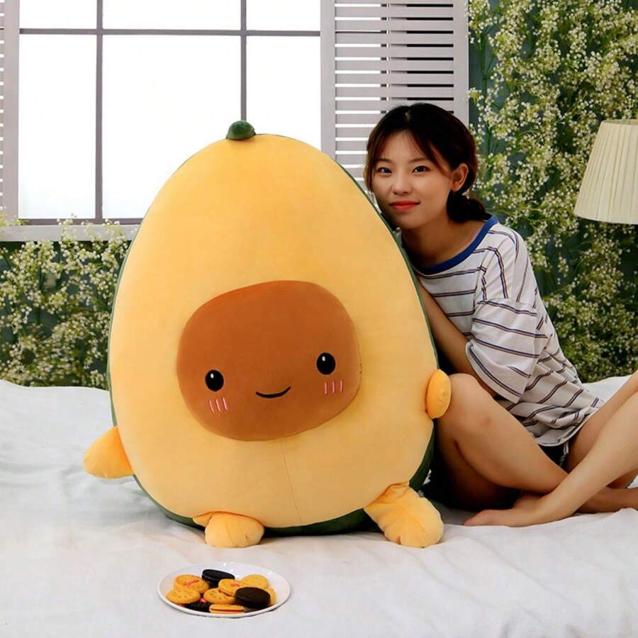 Cute Avocado Plush Toy Doll Birthday Gift Fruit Doll To Sleep With ...
