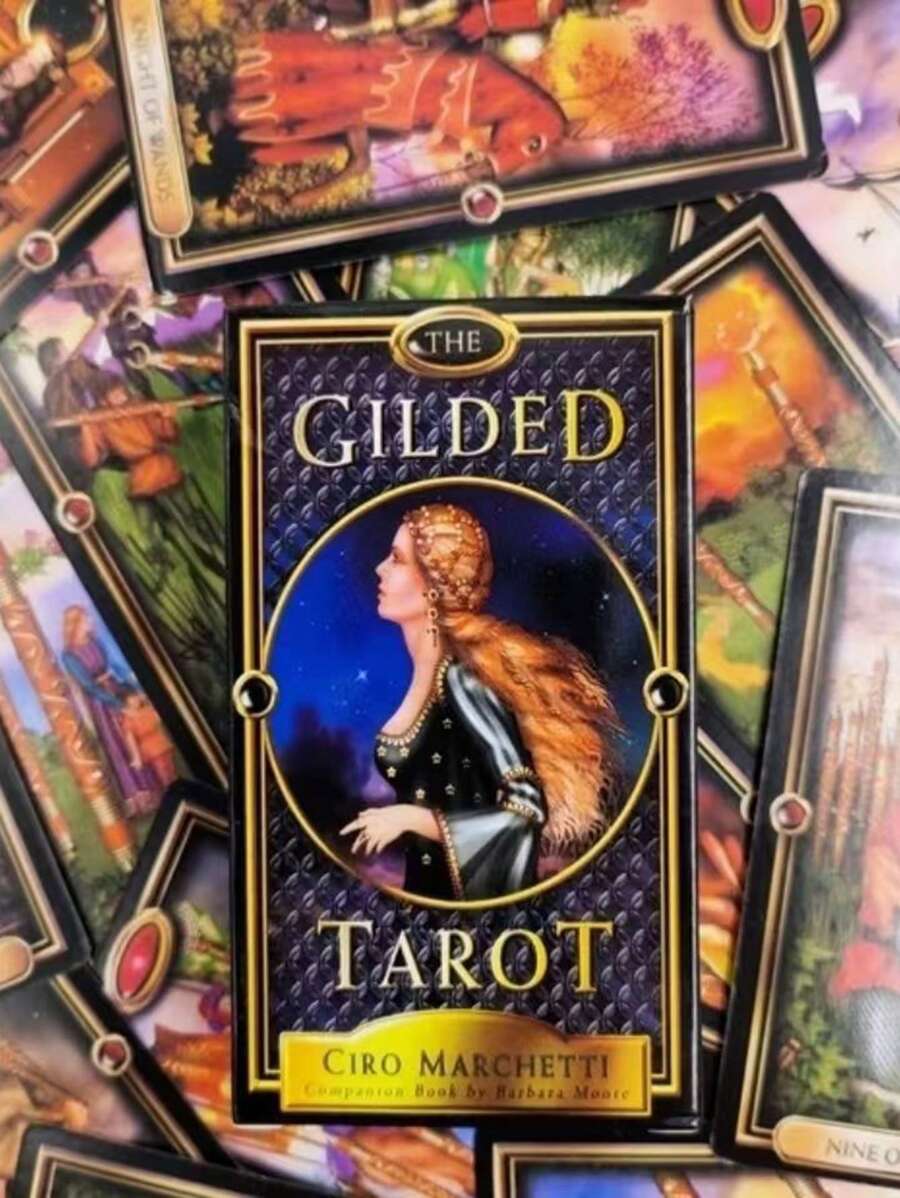 1 Set The Gilded Tarot 78-Card Deck, English Version, Tarot Cards Game ...