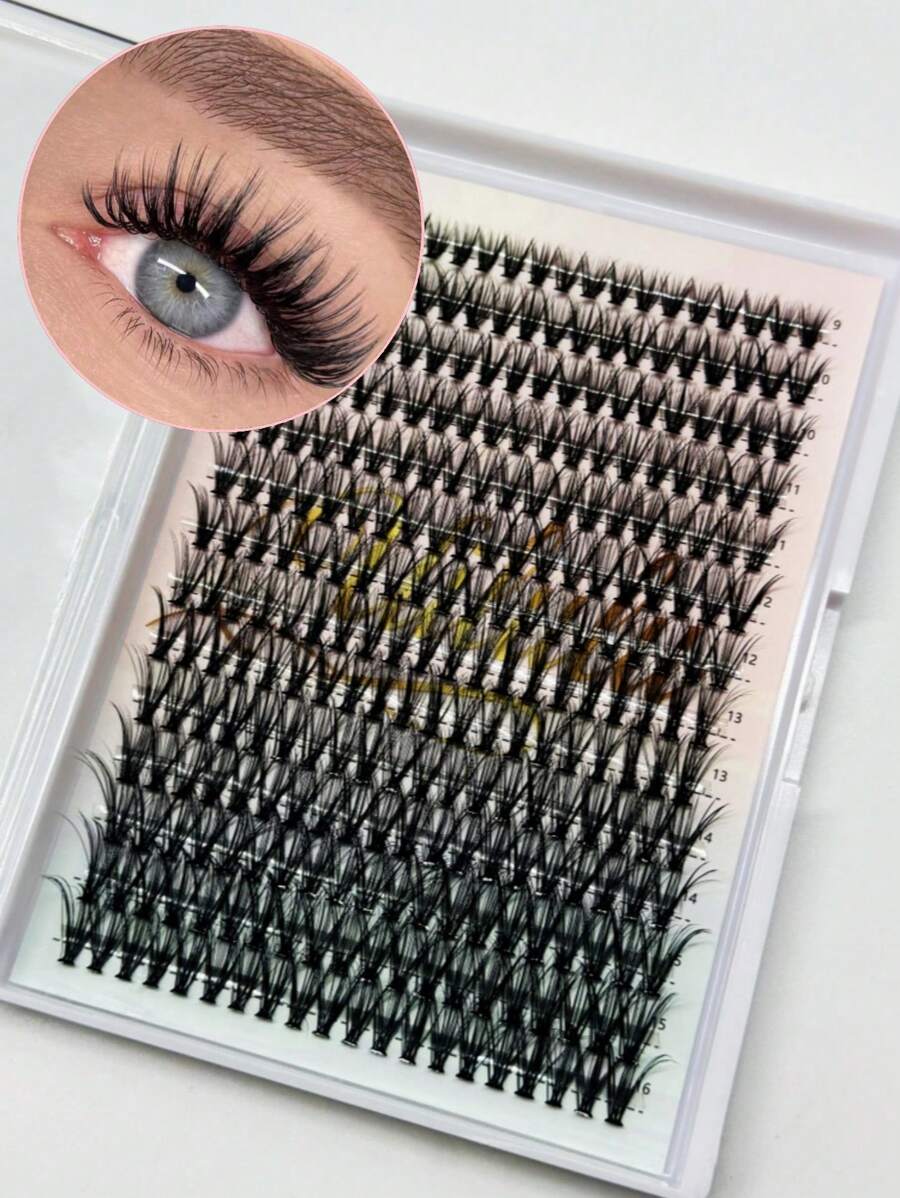 Diy Lash Clusters Premade Fans Soft Band Russian Dense Curl 30P Classic ...