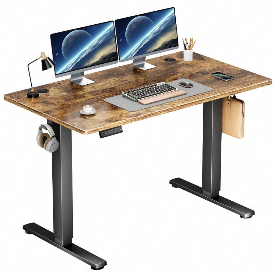 JHK Electric Standing Desk Height Adjustable 40x24 Inch Stand Up Sit ...