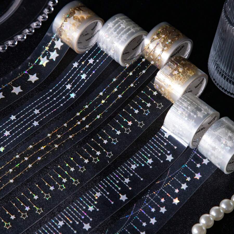 have a good day 1 Roll Star Light Curtain Series Laser Stickers On Roll ...