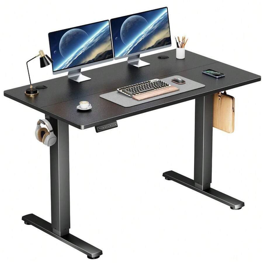 JHK Electric Standing Desk Height Adjustable 40x24 Inch Stand Up Sit ...