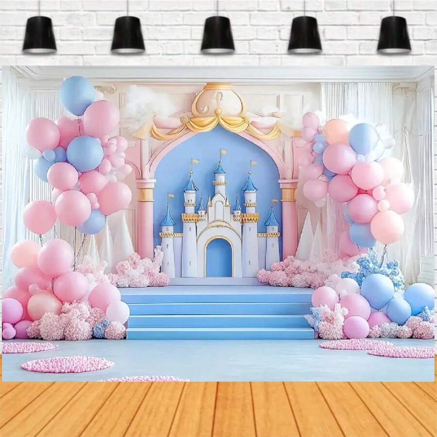 Happy 1st Birthday Backdrop Banner Blue Newborn Boys First Birthday ...