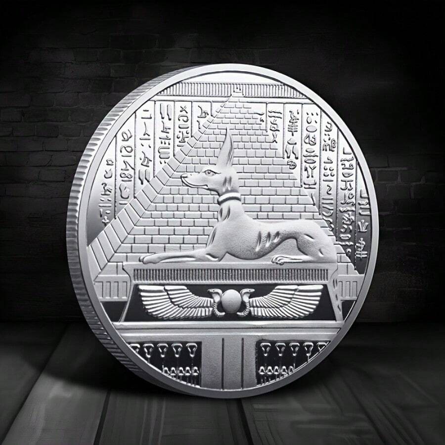 Ancient Egyptian Death Anubis Libra Fair Commemorative Coin Hound Coin ...