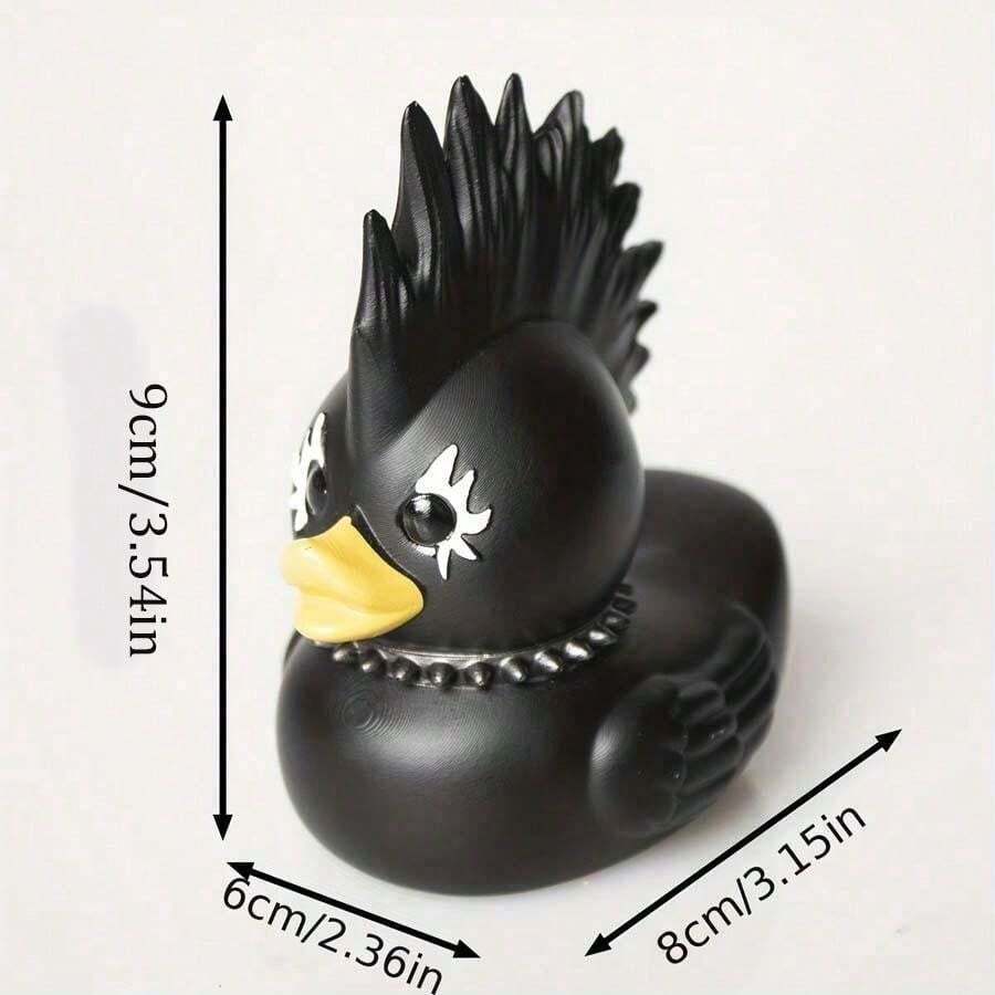 Estatua de pato demonio del pueblo del patito: pato de estilo punk rock ...