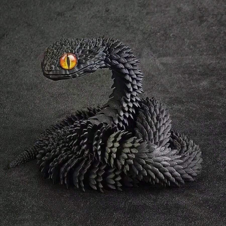 2024 New 3D Printed Snake Model - Long Version,Full Articulation,Animal ...