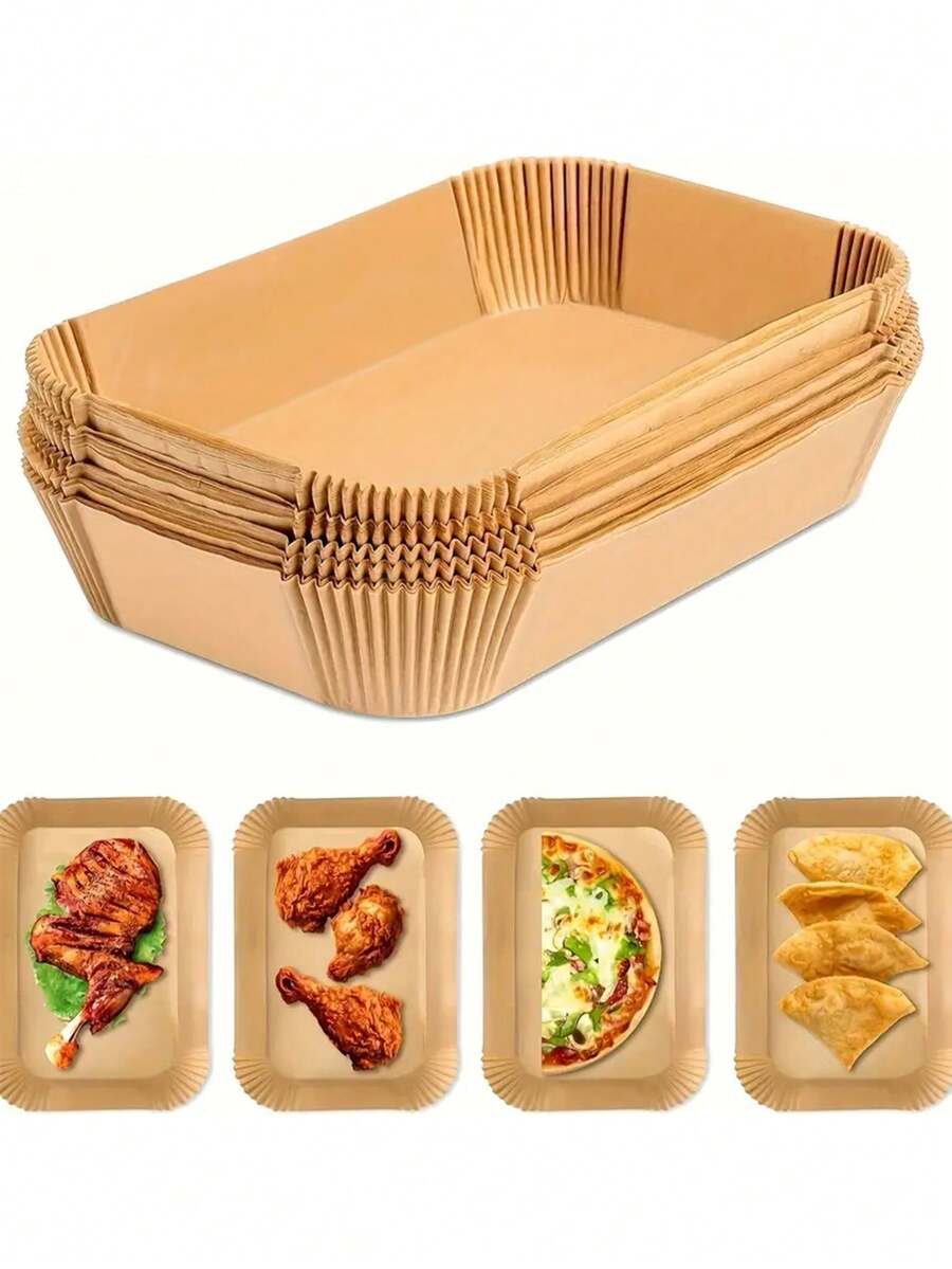 50pcs Disposable Air Fryer Parchment Paper Liners, Air Fryer ...