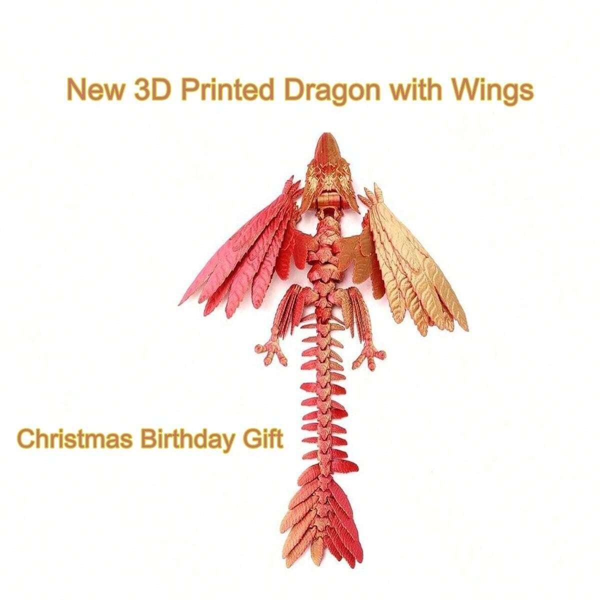 2024 New 3d Printed Dragon With Wings 3d Printed Feathered Wyven