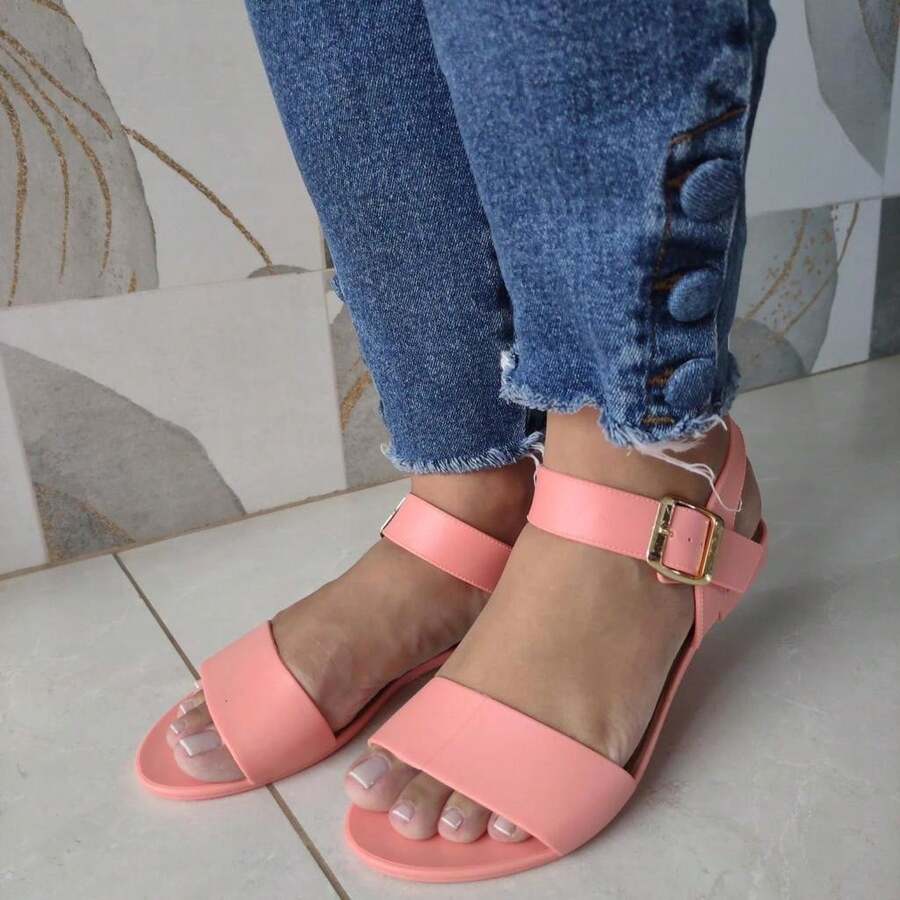 Basic Women's Sandal For Everyday Use With Buckle, Easy To Put On, Flip ...