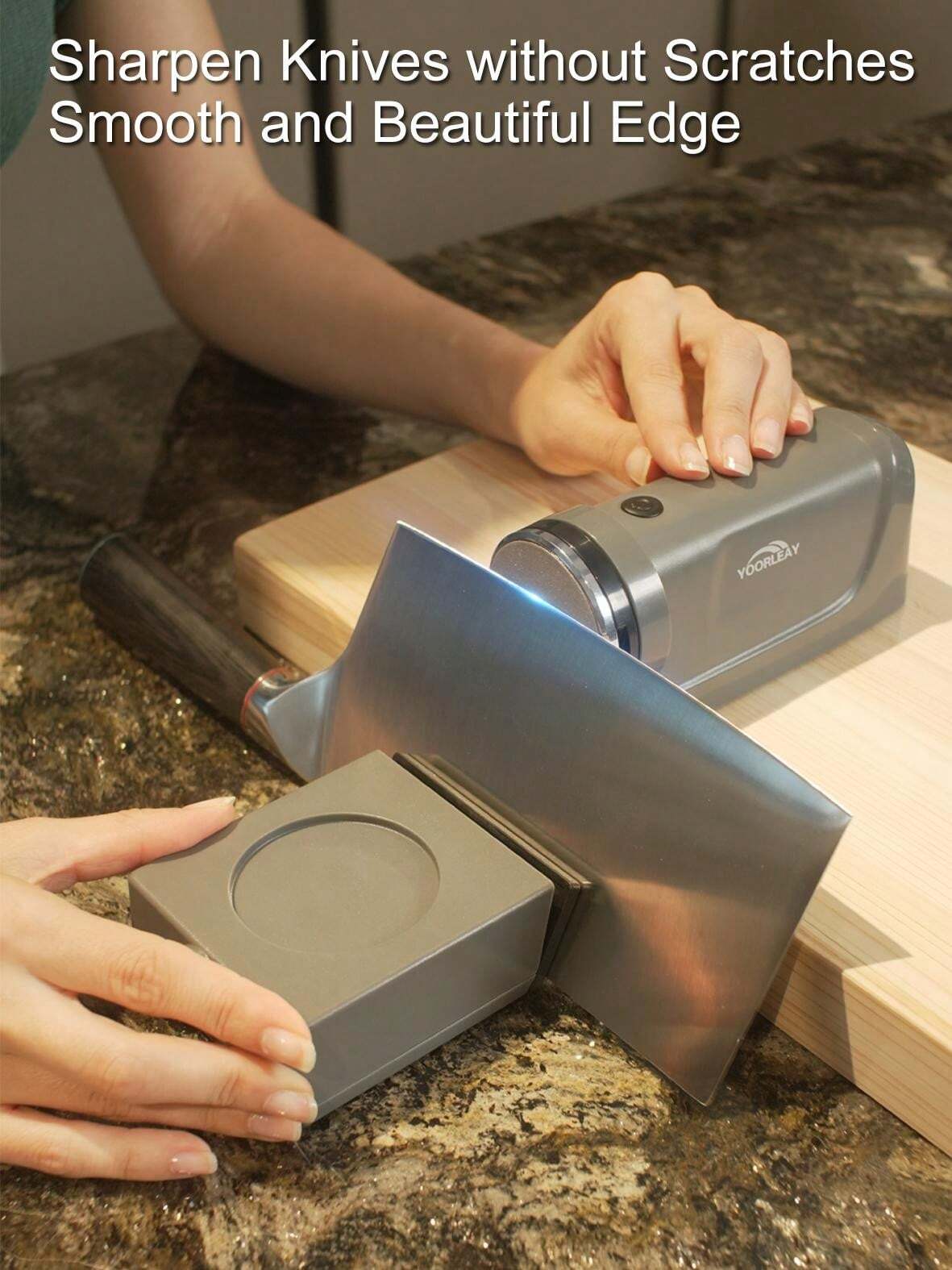 1 Set, Rolling Electric Knife Sharpeners With 15&32 Degrees, Rapid ...