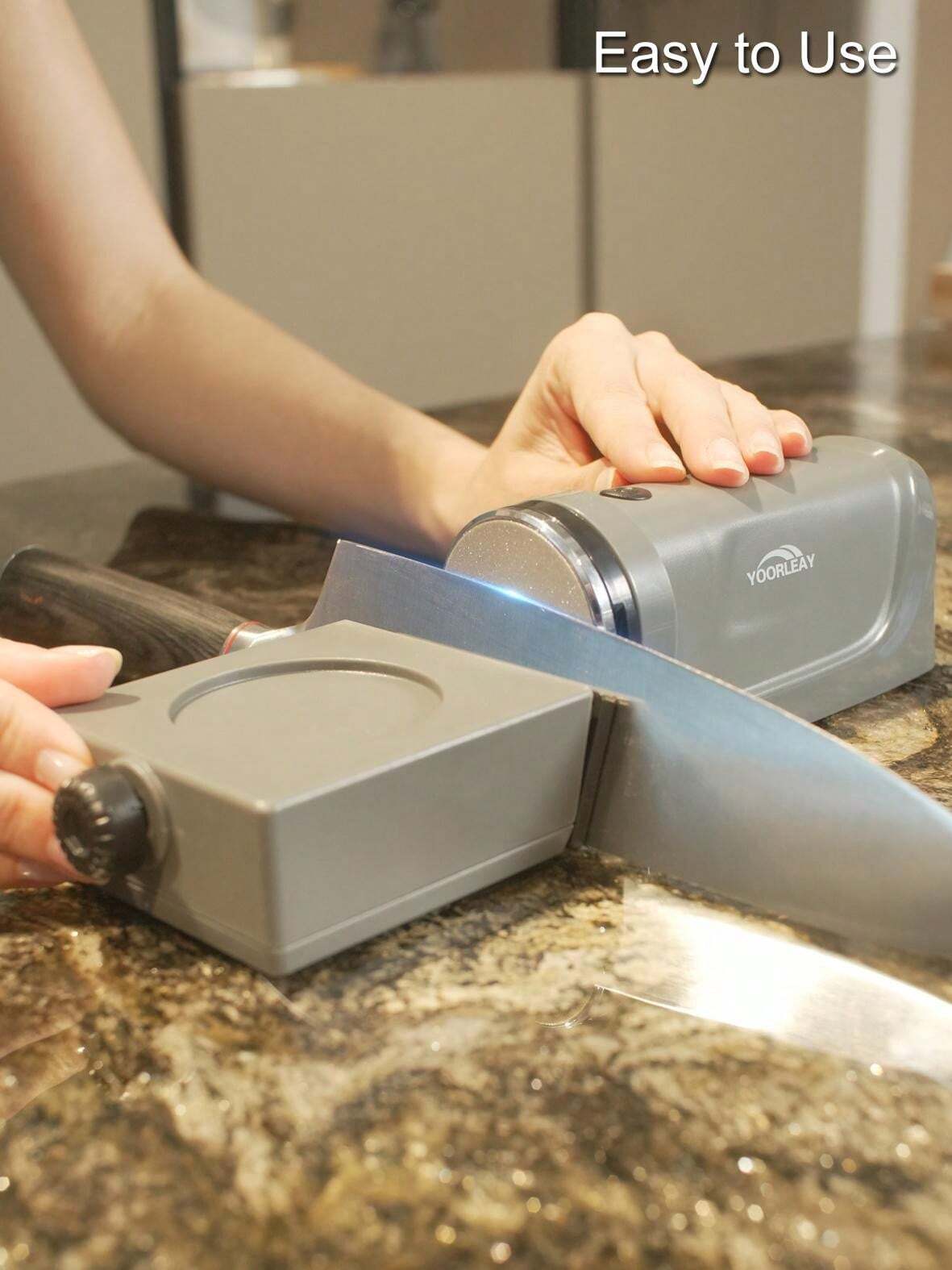 1 Set, Rolling Electric Knife Sharpeners With 15&32 Degrees, Rapid ...