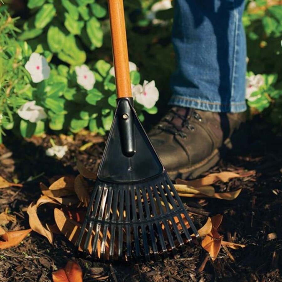 8-Inch Wood & Poly Shrub Leaf Rake | SHEIN USA