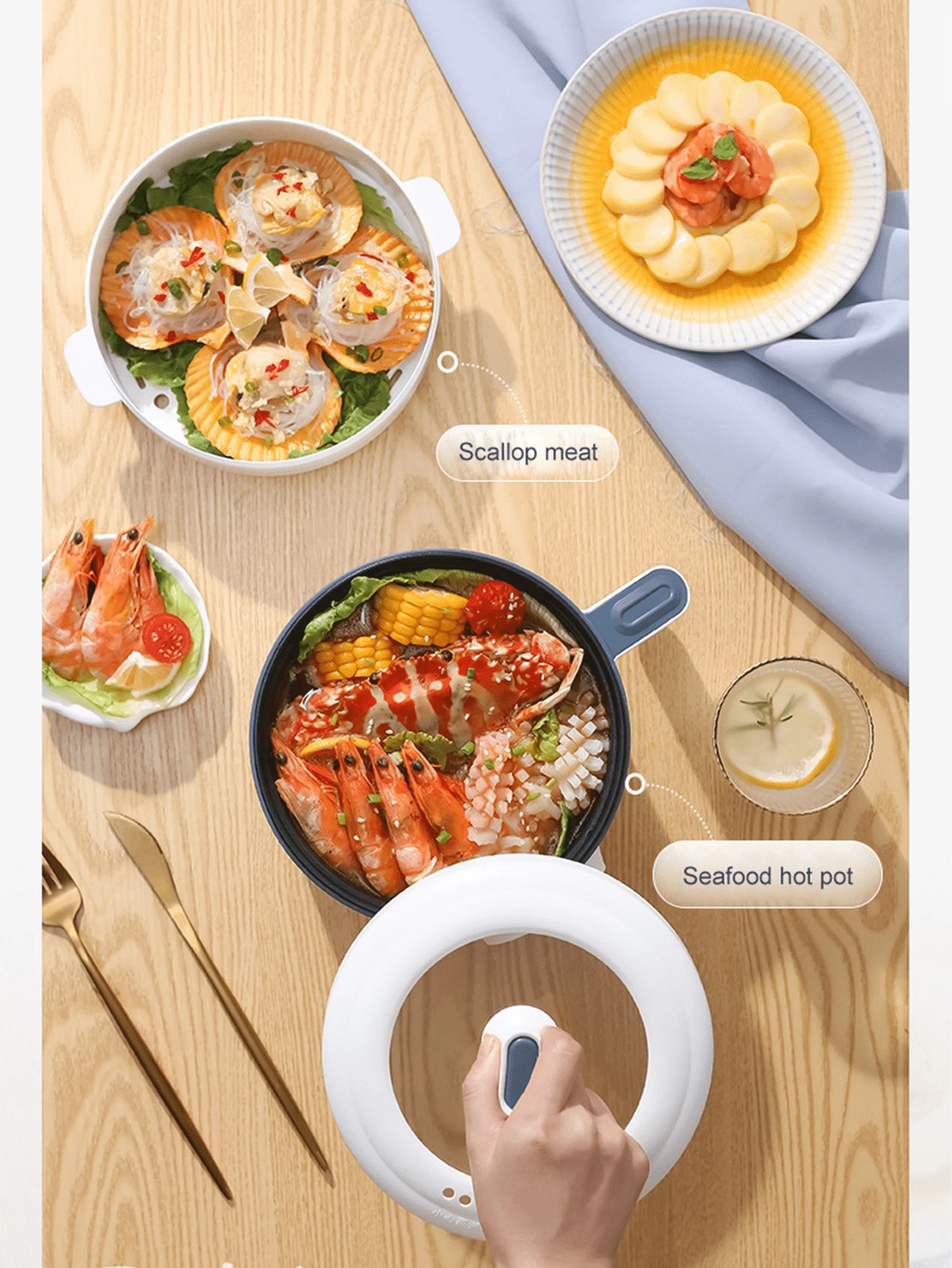 Multifunctional mini rice cooker, 6 cooking modes, can be scheduled ...