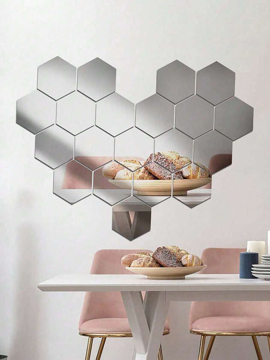 12pcs Unbreakable Acrylic Mirror Wall Stickers, Suitable For Bedroom ...