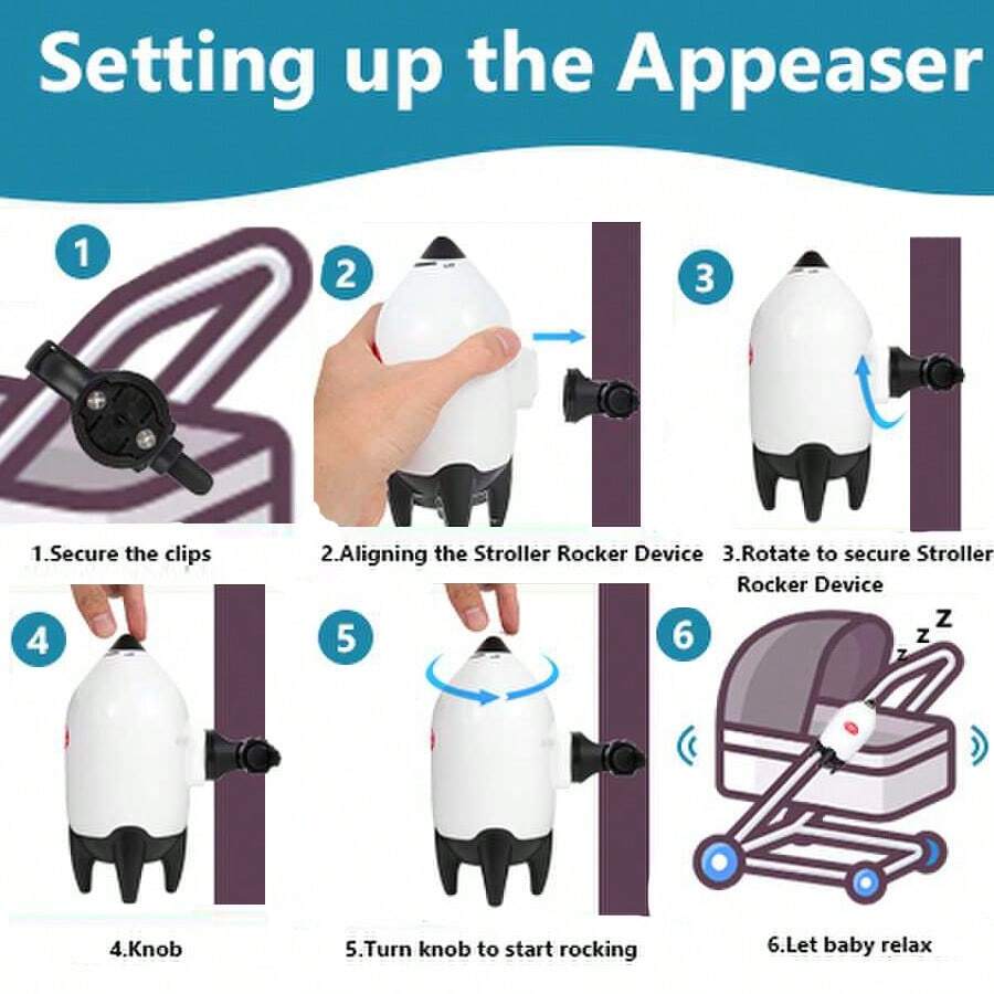 Baby Rocker Stroller Rocker Device- Safe ABS, Easy Operation, Portable ...