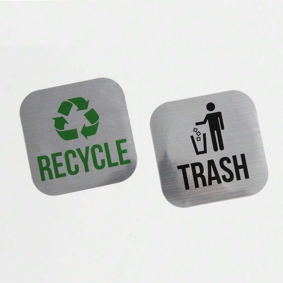 Magnetic Recycle And Trash Signs For Kitchen Trash Cans And Recycling ...