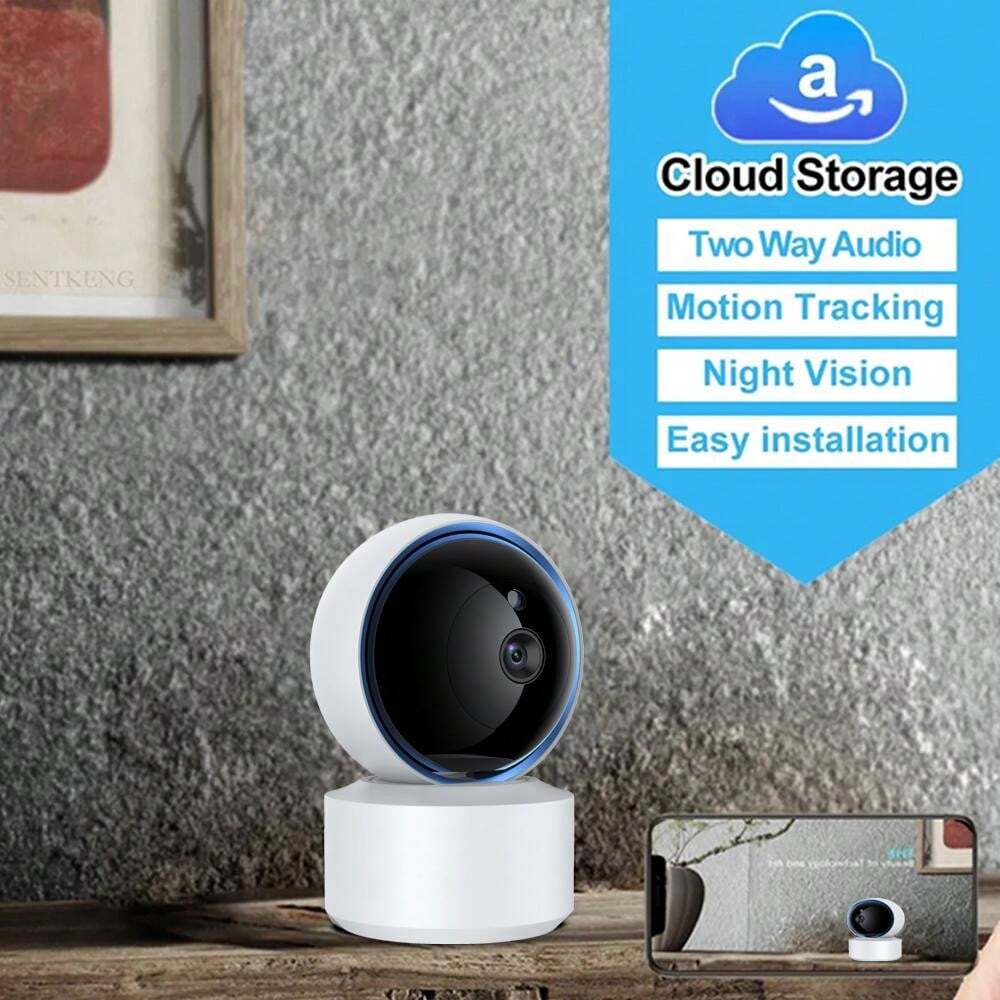 Câmera de Monitoramento Inteligente WiFi Doméstica, Monitor HD 1080P de ...