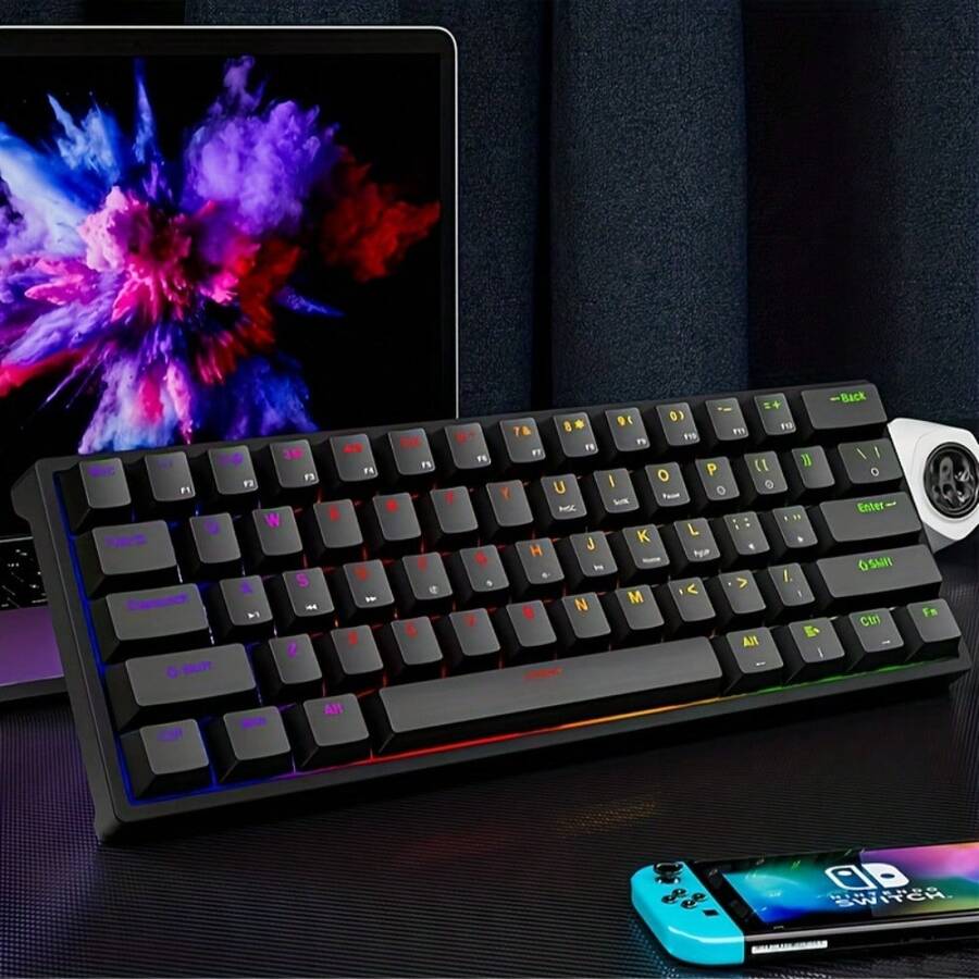 61-Key RGB Key Line Separation Mechanical Wired Gaming Keyboard.(K33 ...