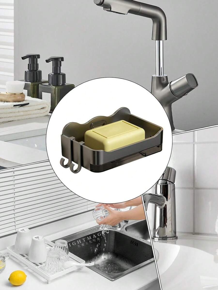 1pc Wall Mounted Soap Dish, Drainage Bathroom Home Holder, New Soap ...