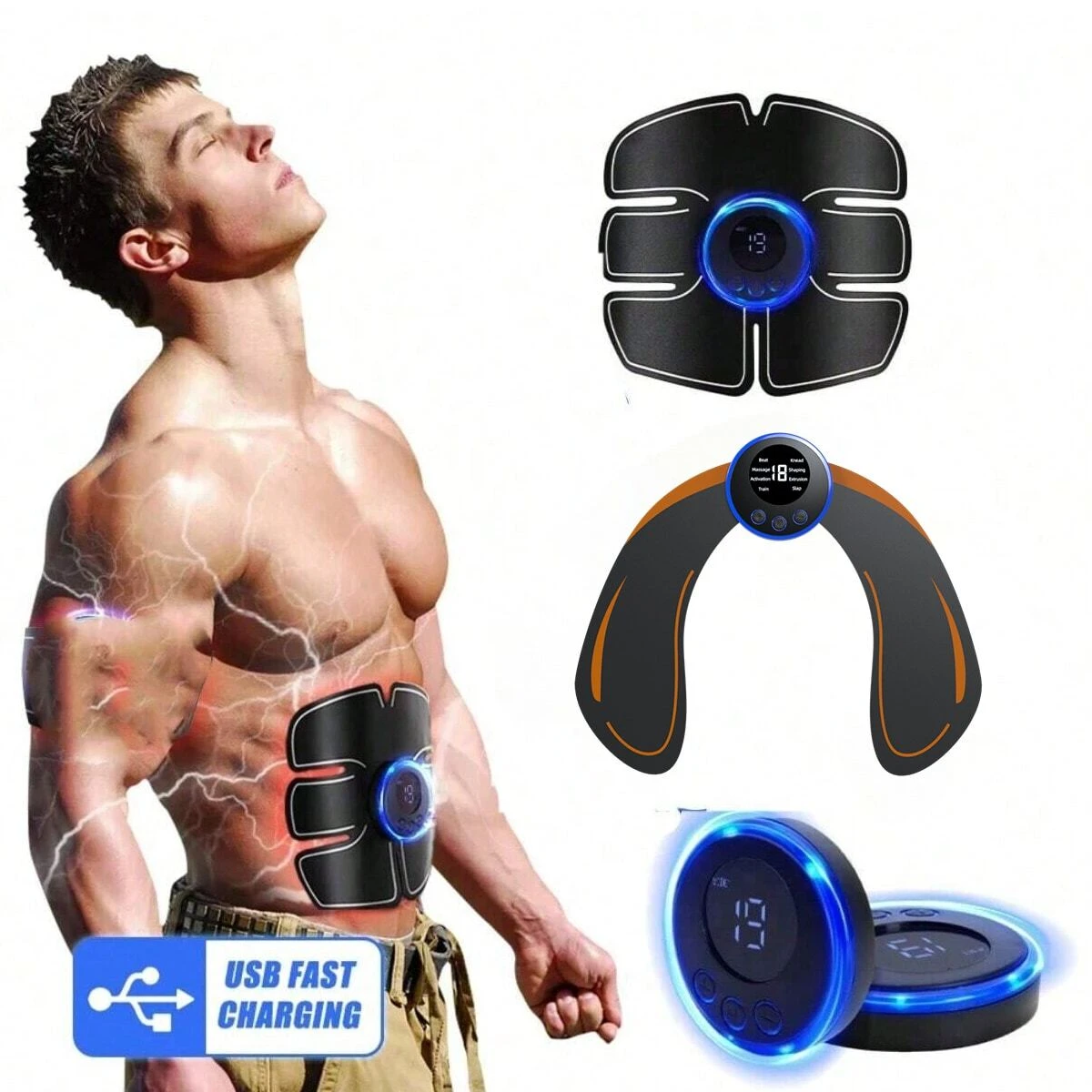 USB Charging Abdominal Muscle Stimulator, Abdominal Muscle Trainer With ...