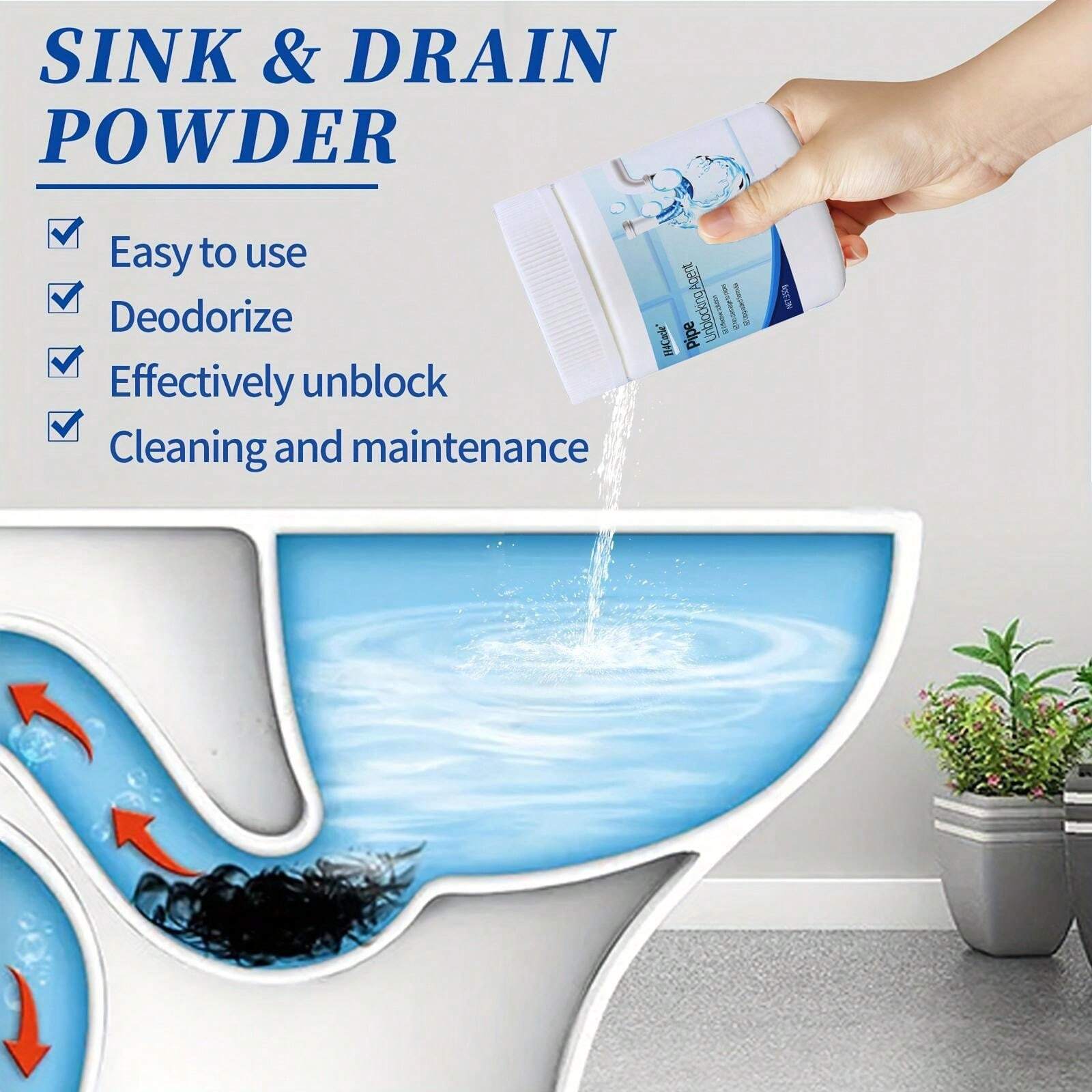 Drain Unclogging Agent Strong Dissolving Power Kitchen Toilet ...