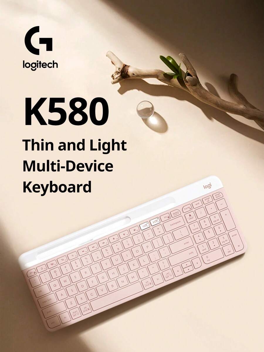 Logitech K580 Keyboard Wireless Bluetooth Ultra-Thin Silent Keyboard Office Keyboard Computer ...