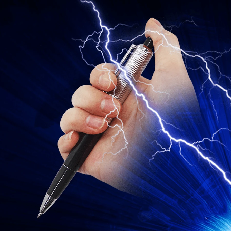 Creative Gag Gift Electric Shock Pen, Prank Toy With Light Vibration ...