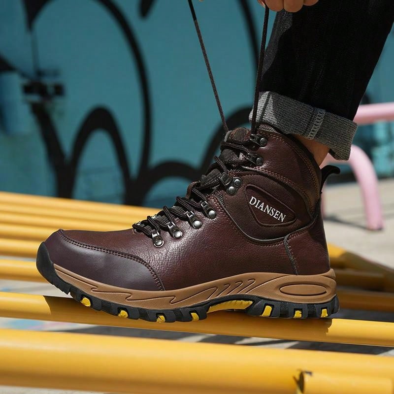 Botas de Trabalho com Biqueira de Aço para Homens, Resistentes à Água ...
