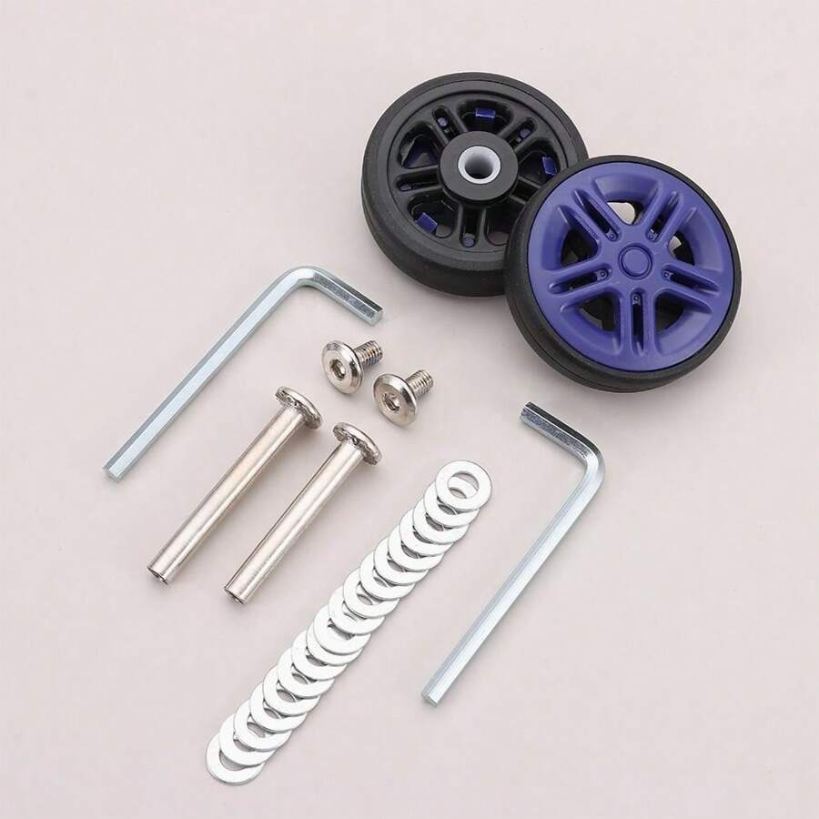 2Pcs Replace Wheels With Screw For Travel Luggage Suitcase Wheels Axles ...