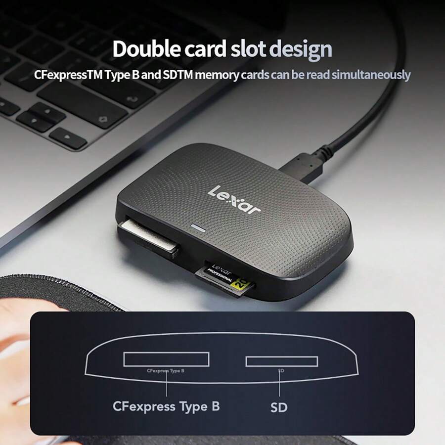 Lexar Czytnik kart Lexar CFexpress typu B i SD USB 3.2 Gen 2 High Speed ...