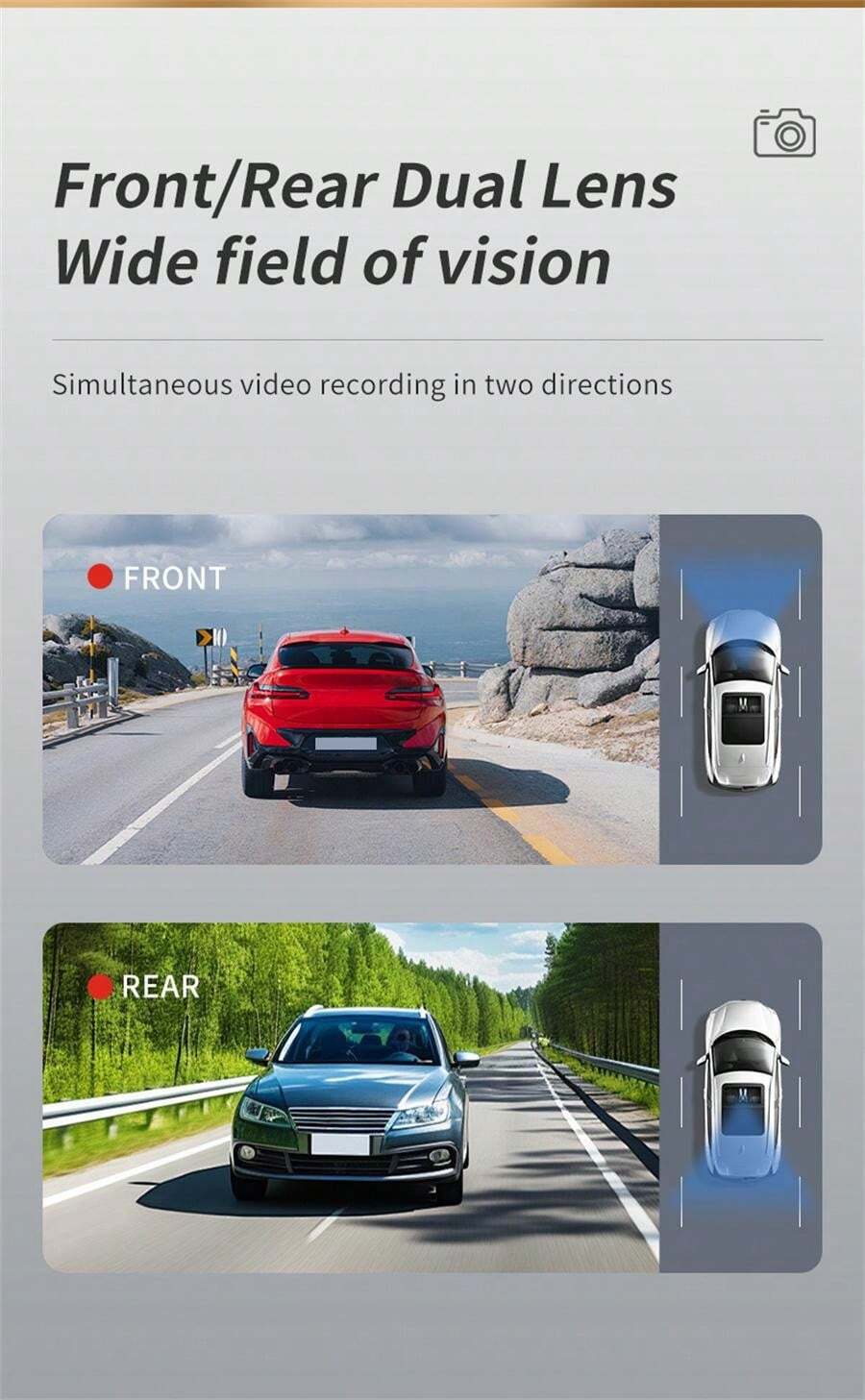 Vavupo Car Dash Cam 1080P HD 3 Inch Screen Night Vision Single Lens ...