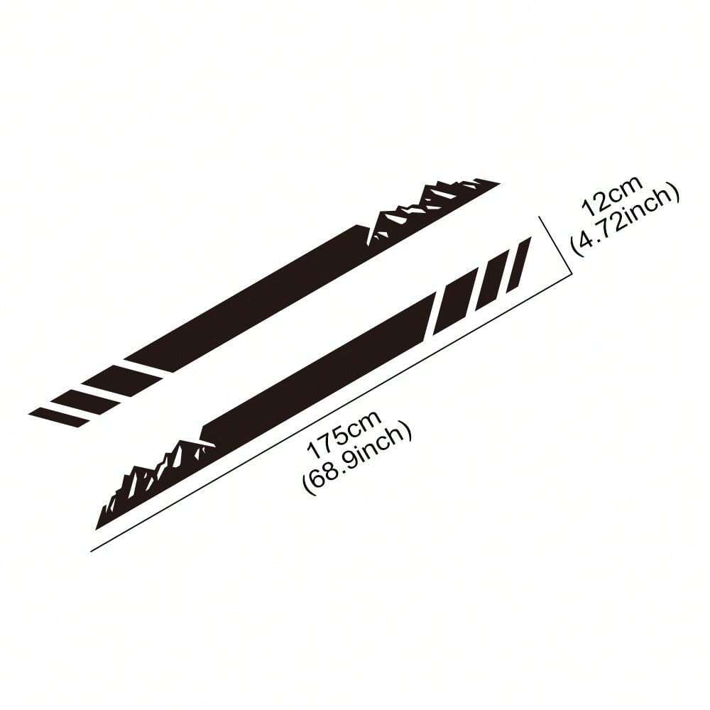 2PCS Car Door Side Skirt Stickers For Nissan Navara NP300 D21 D22 D23 ...