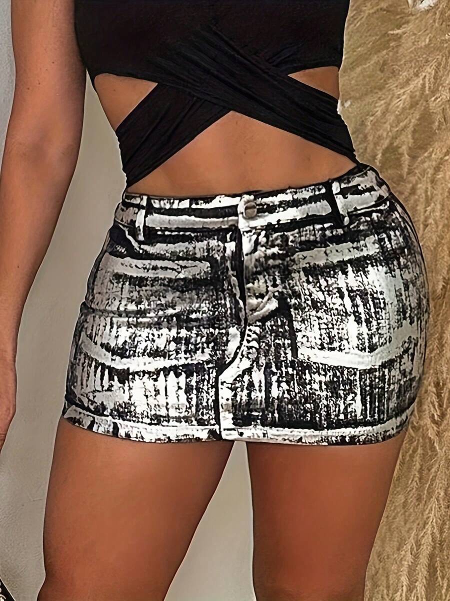 Women Fashion Sexy Bodycon Denim Mini Skirt Street Chic Cool Denim ...