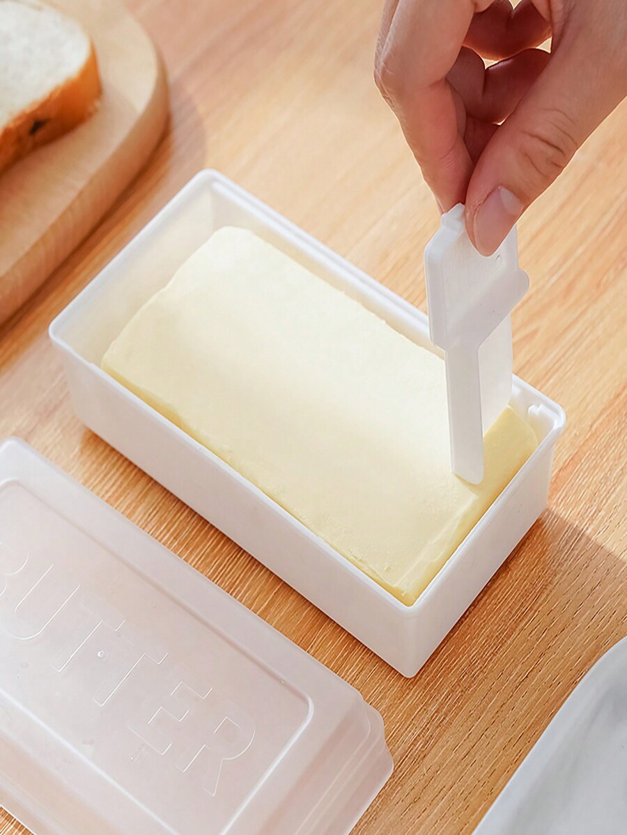 Japanese Style Butter Storage Container With Knife, Rectangular Butter ...