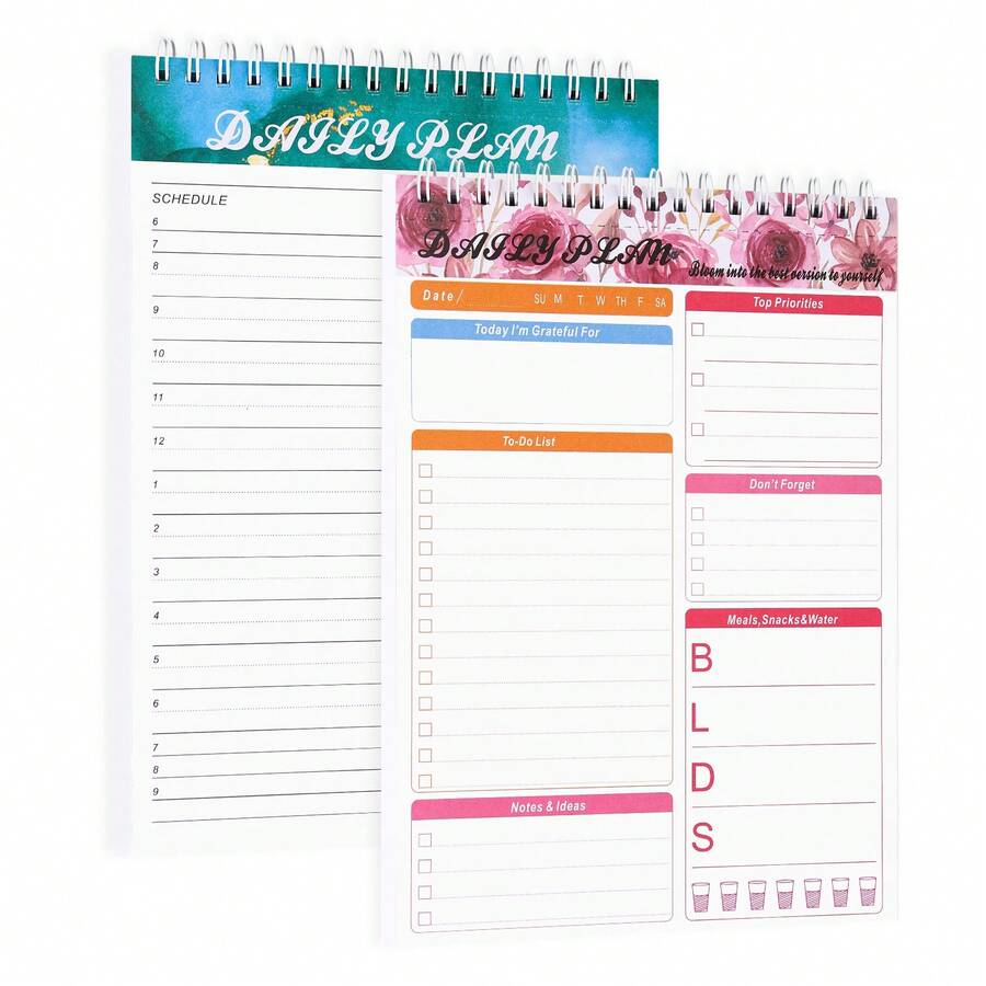 2 Packs Daily To Do List Notepads Daily Schedule 52 Tear Off Task ...