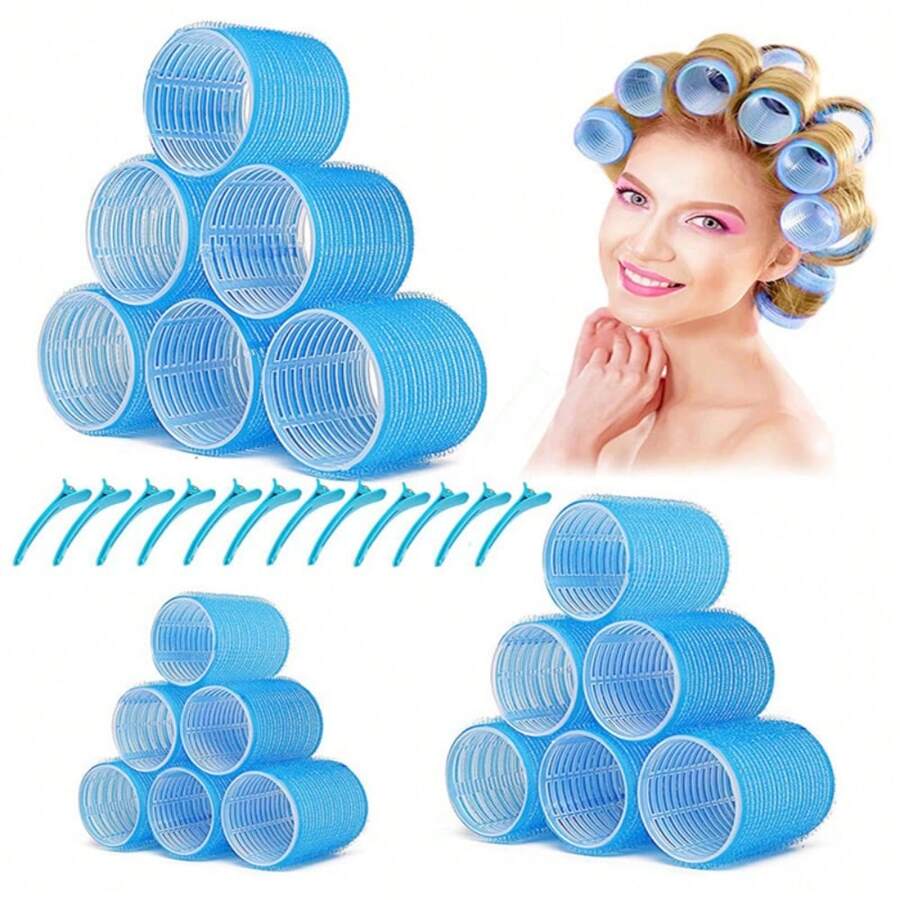 28pcs/Set Hair Curler Clips, Salon Style Hair Rollers For DIY ...