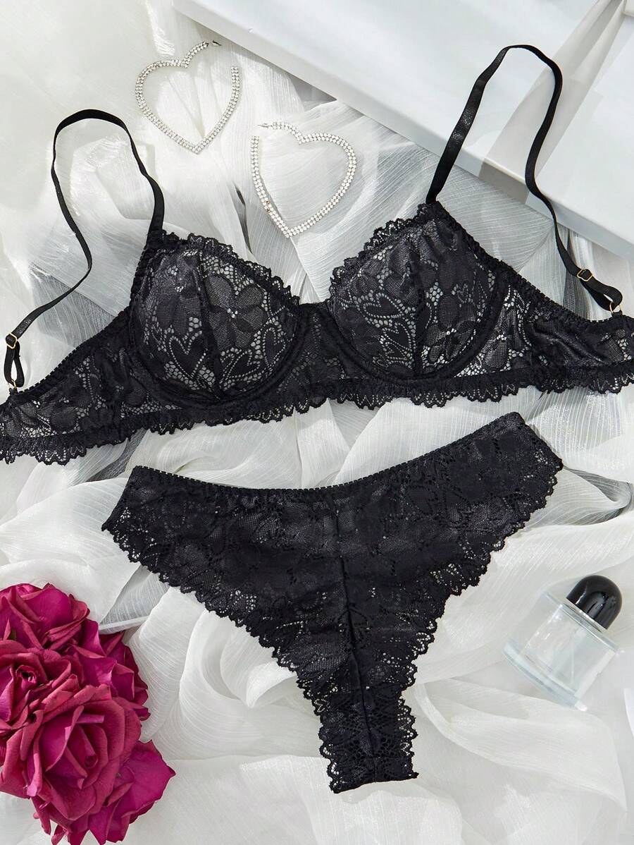 Lace Trim Women Sexy Lingerie Set | SHEIN USA