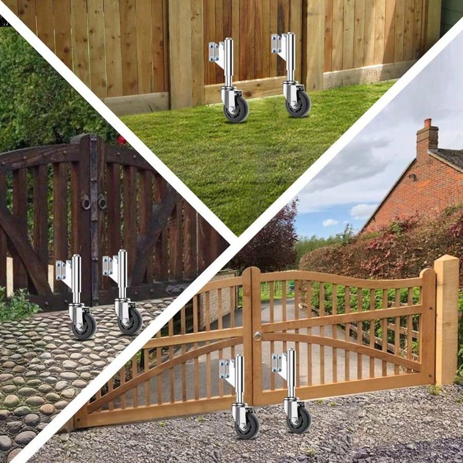 Spring Loaded Gate Casters 3" Heavy Duty Gate Caster Wheels With ...