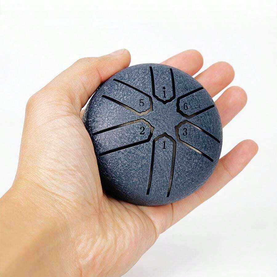 3 Inch 6 Tone Mini Ethereal Drum Steel Tongue Drum Hollow Drum Forget ...